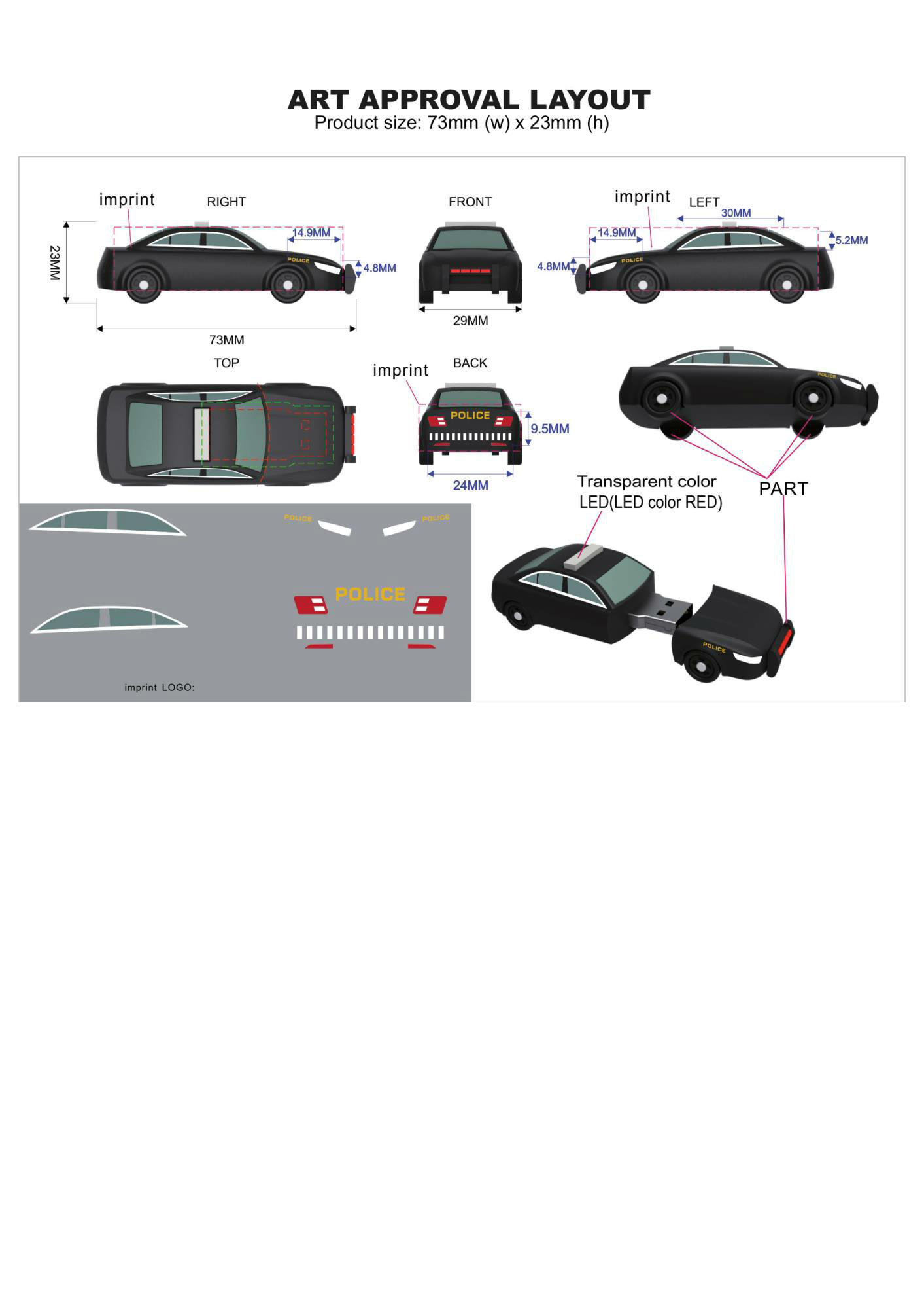 Enforcer Police Car PVC Flash Drive - Promotional Products, Trusted by ...