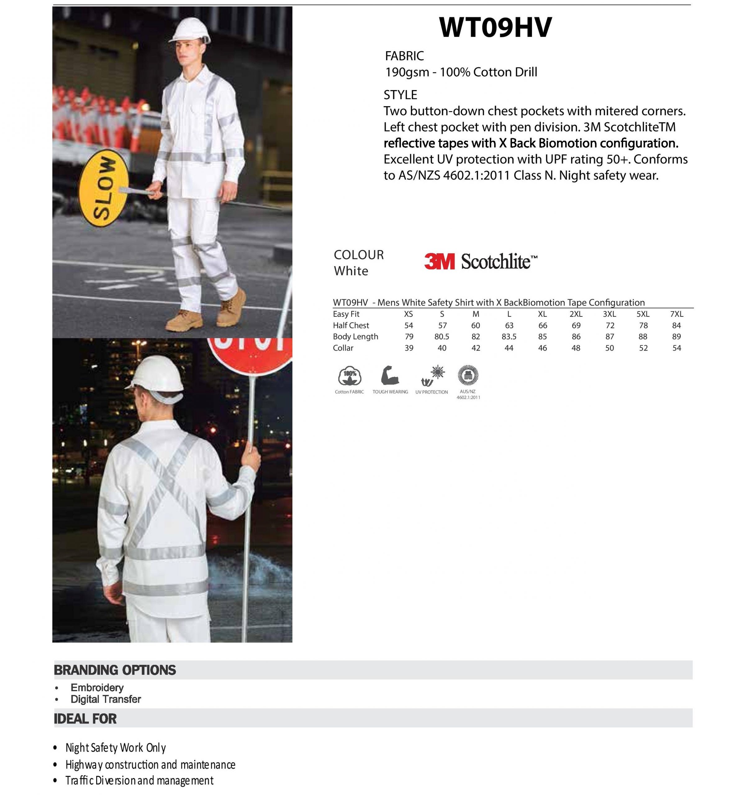 Mens X-Back Night Safety Wear with Biomotion Tape Configuration ...