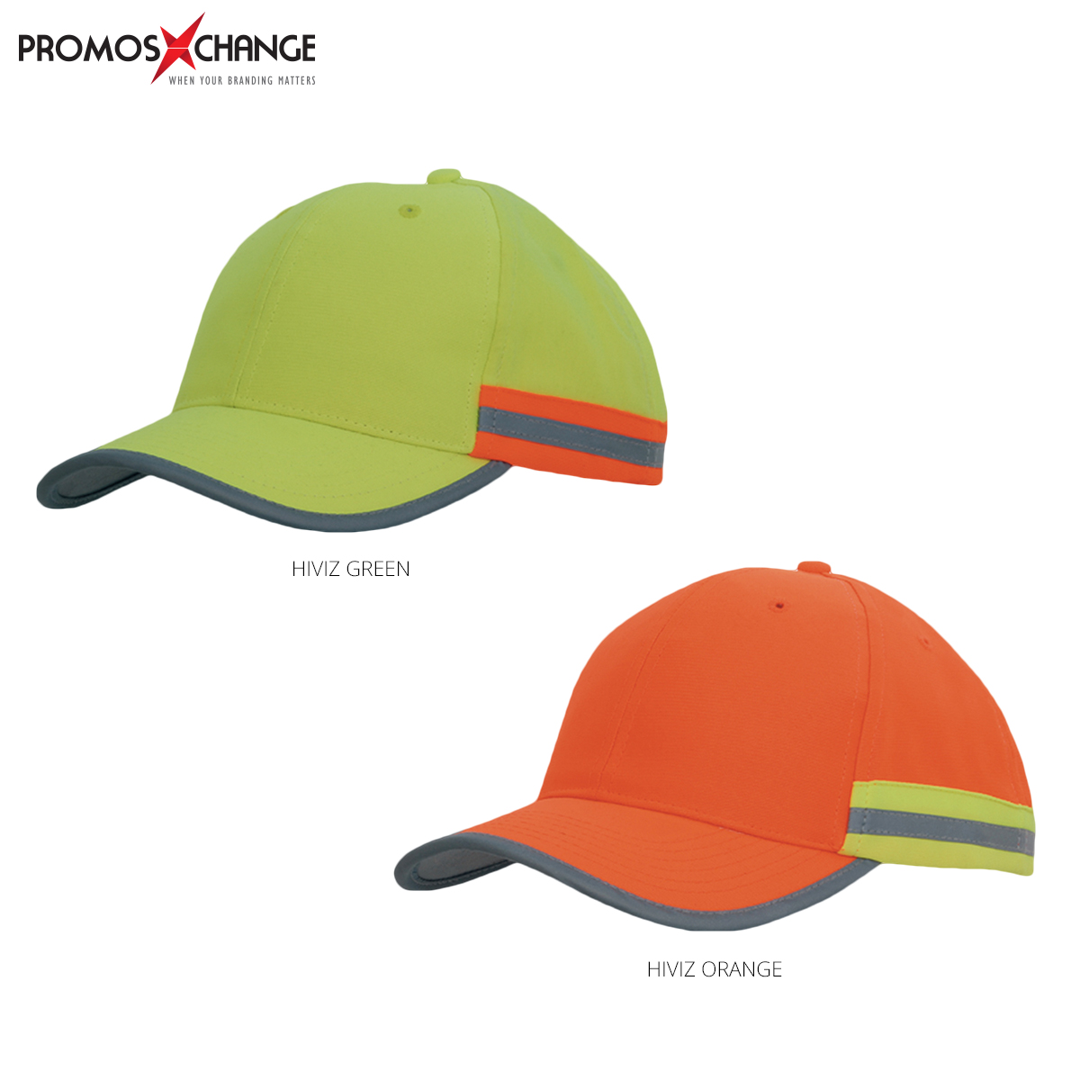 Hi Vis 6 Panel Cap with Reflective Tape - Promotional Products, Trusted ...