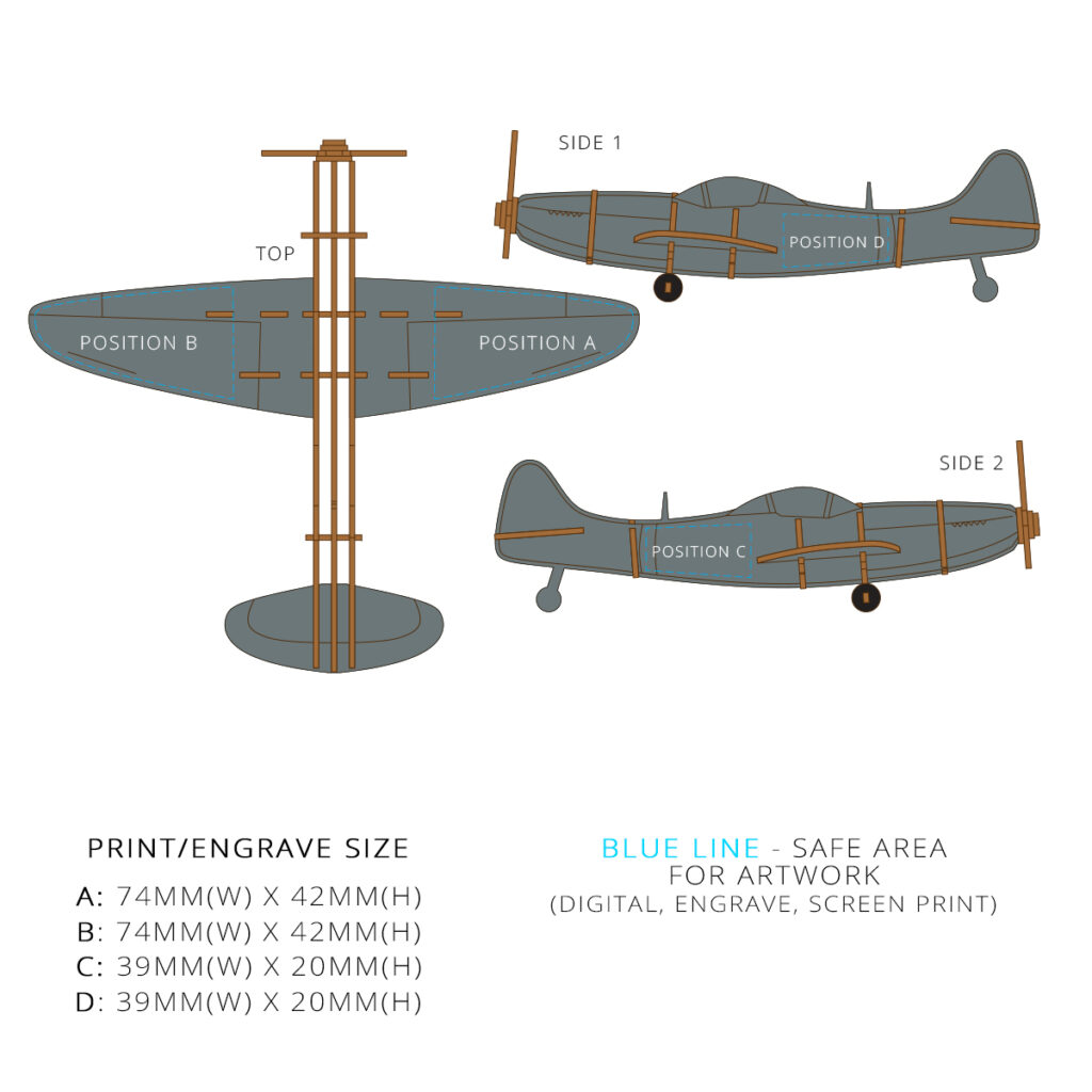 Spitfire Wooden Model